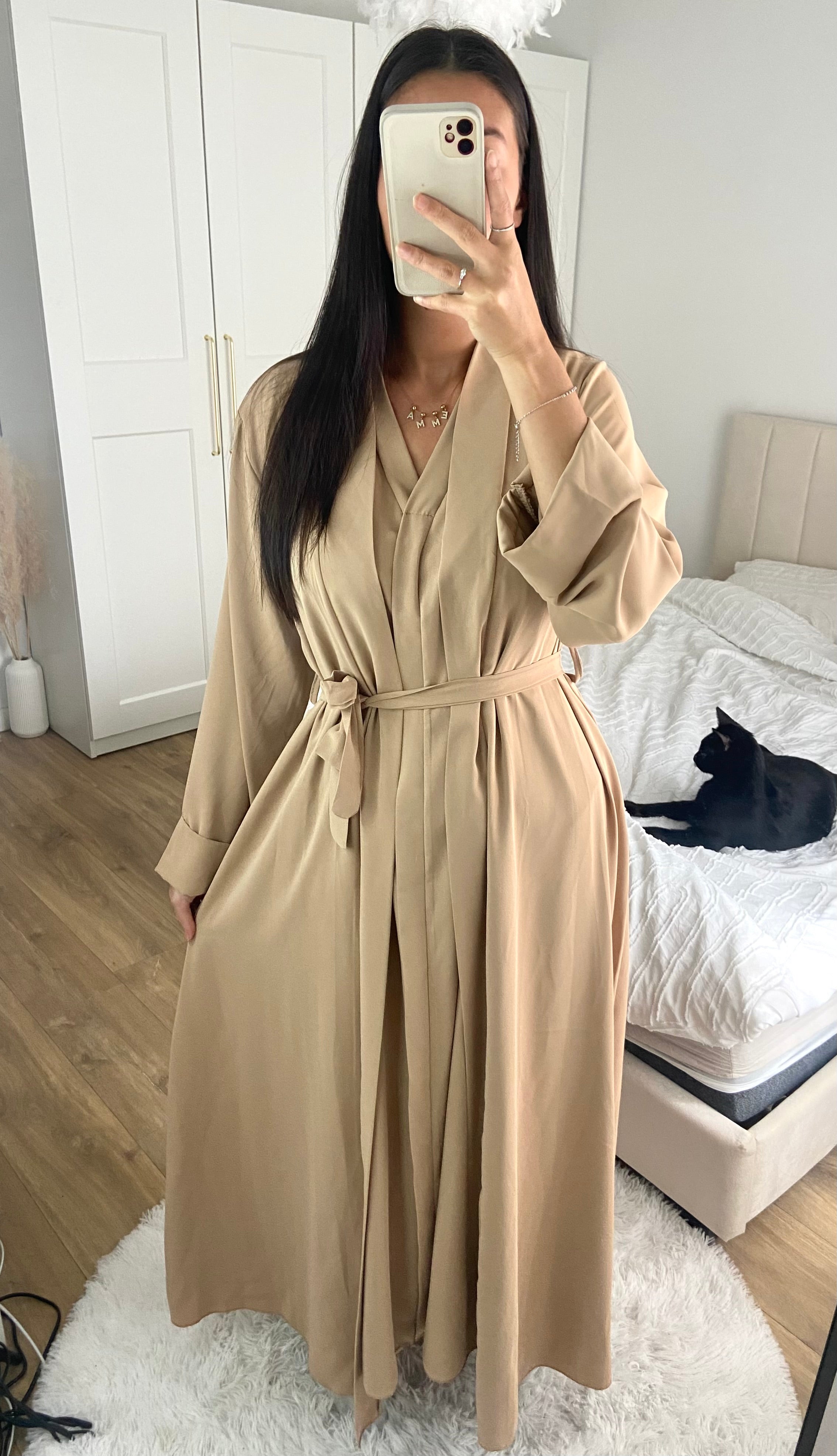 Ensemble Abaya camel – Elmira Shop